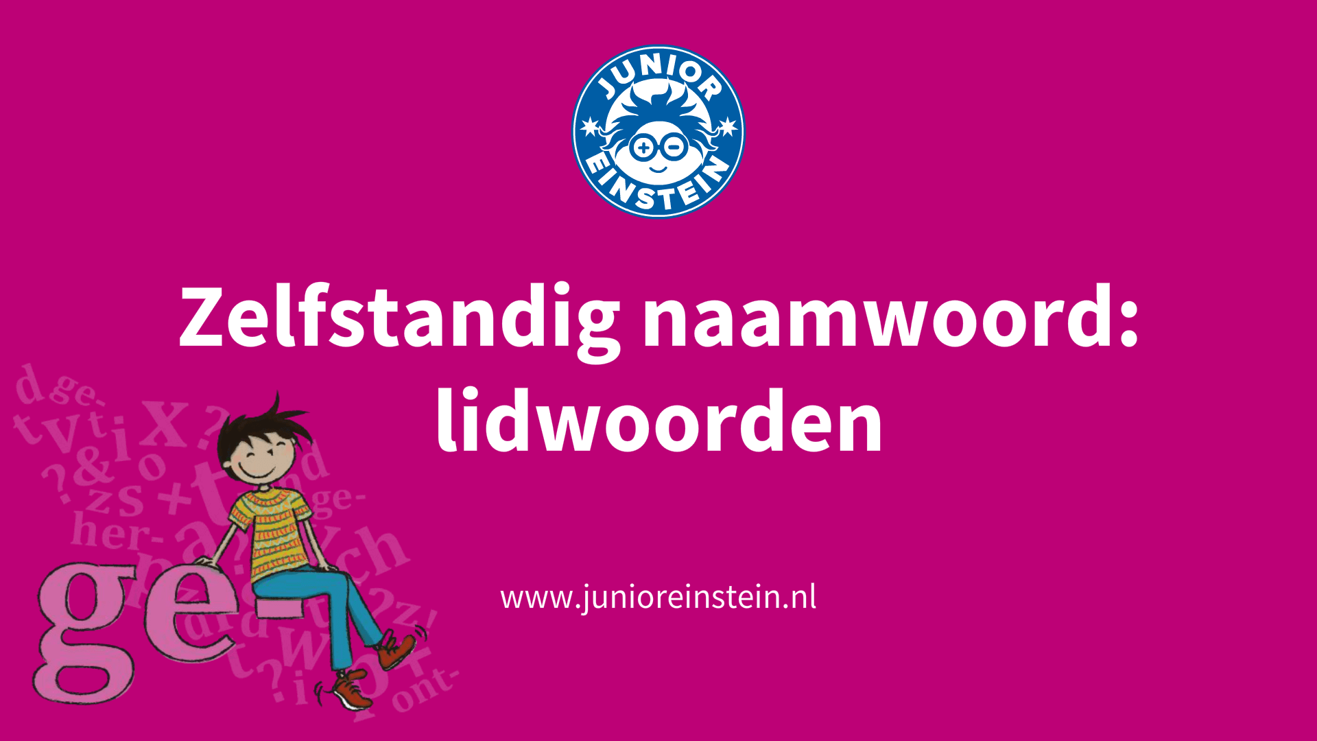 Zelfstandig naamwoord: lidwoorden